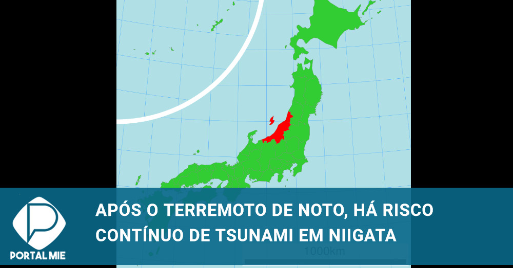 Risco contínuo de tsunami em Niigata após o terremoto de Ano Novo ...