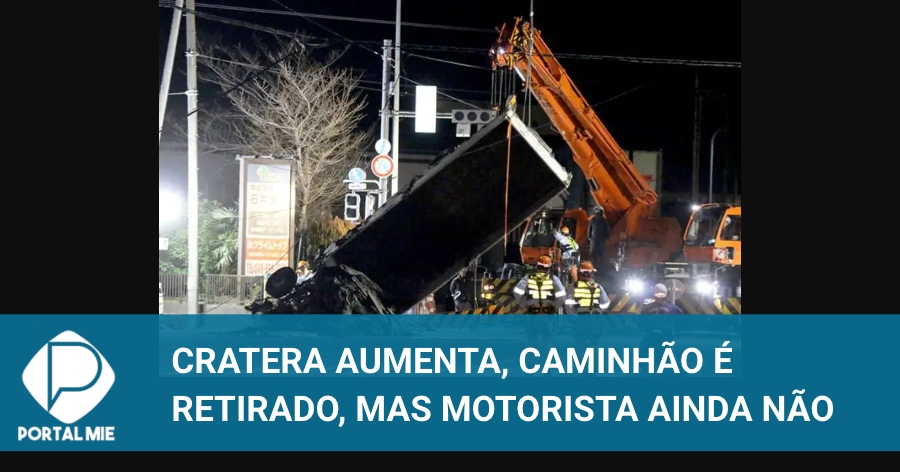 Cratera aumenta, motorista ainda não foi resgatado e moradores são ...