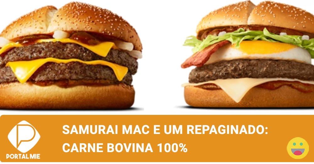 Samurai Mac: original com 2 hambúrgueres e outro com 1 hambúrguer, ovo ...